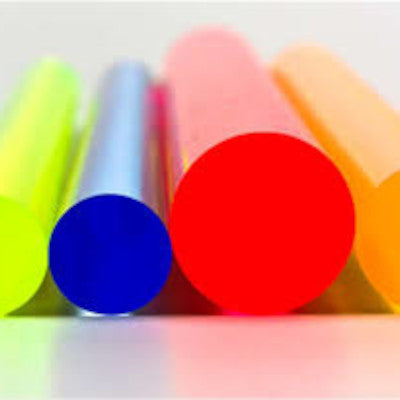 Acrylic Extruded Fluoracryl Red Rod | Plastock