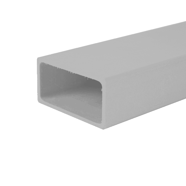 PPH Rectangular Tube Light Grey | Plastock