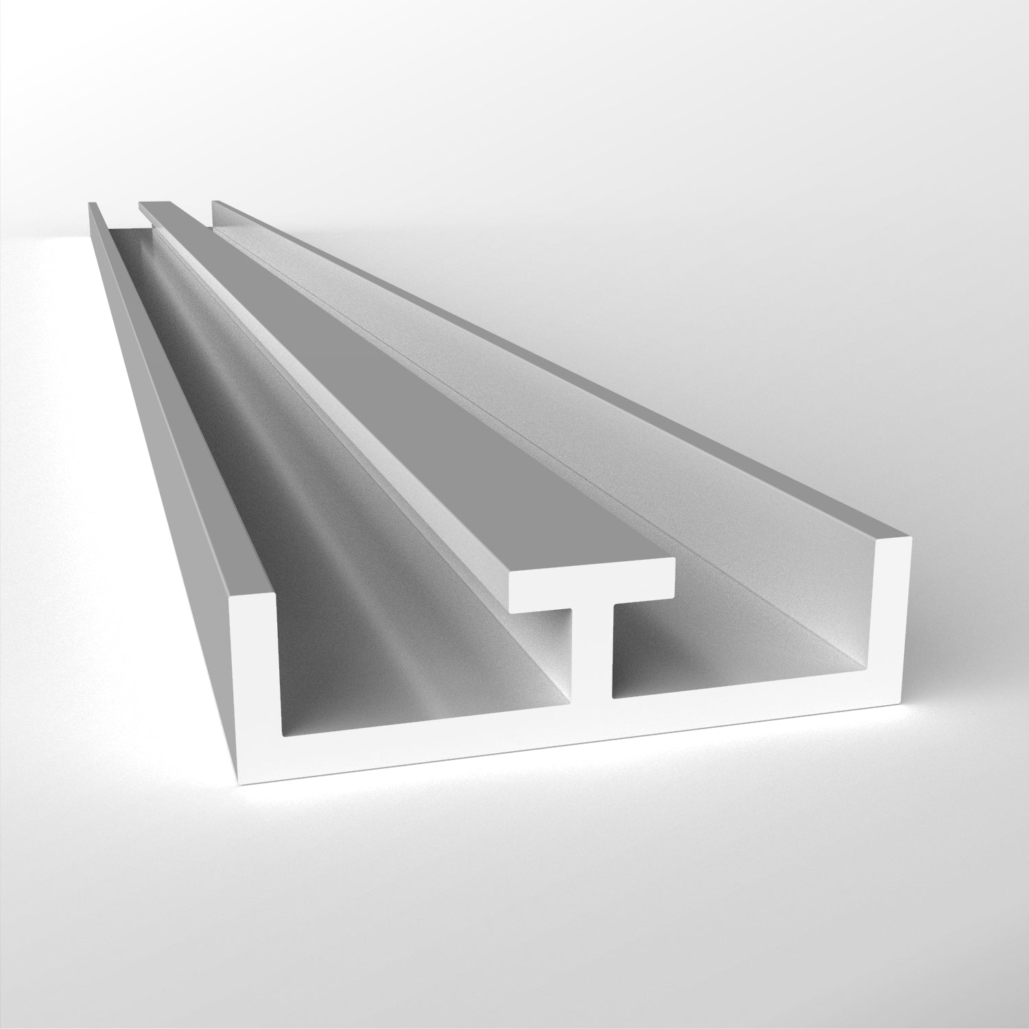 Plastic PVC Double T Channel Base (75m) | Plastock