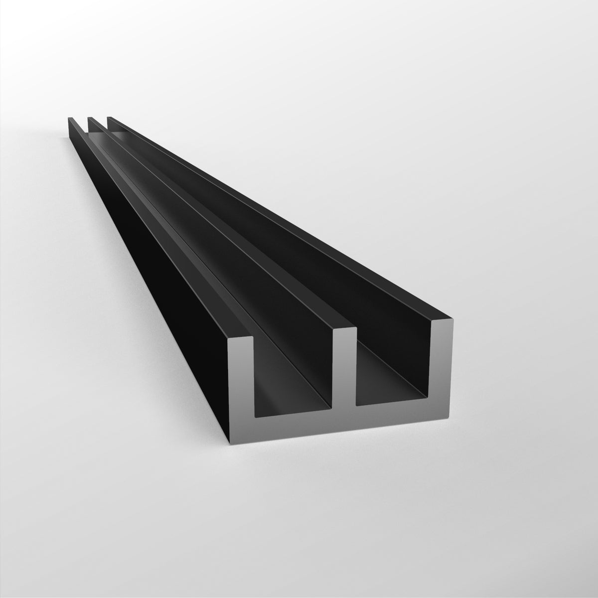 Plastic PVC Double Channel Base (75mm) | Plastock